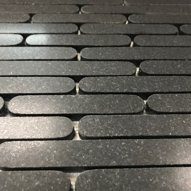 Black Absolute Pill Mosaic 12" x 12" Tile – DOMASTOCK